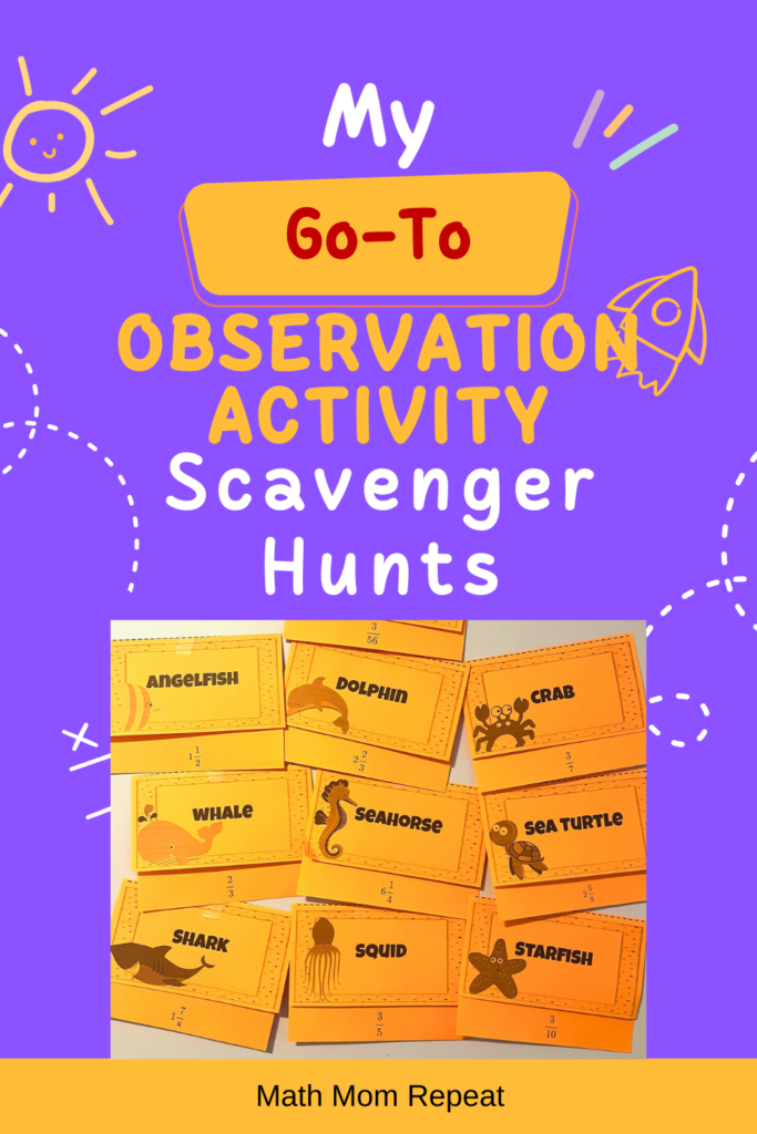 Scavenger Hunts in the Classroom: My Go-to Observation Activity - Math ...