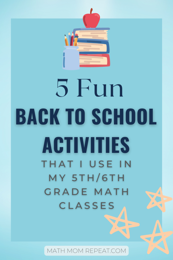 My First Week of School in a Math Classroom - Math Mom Repeat